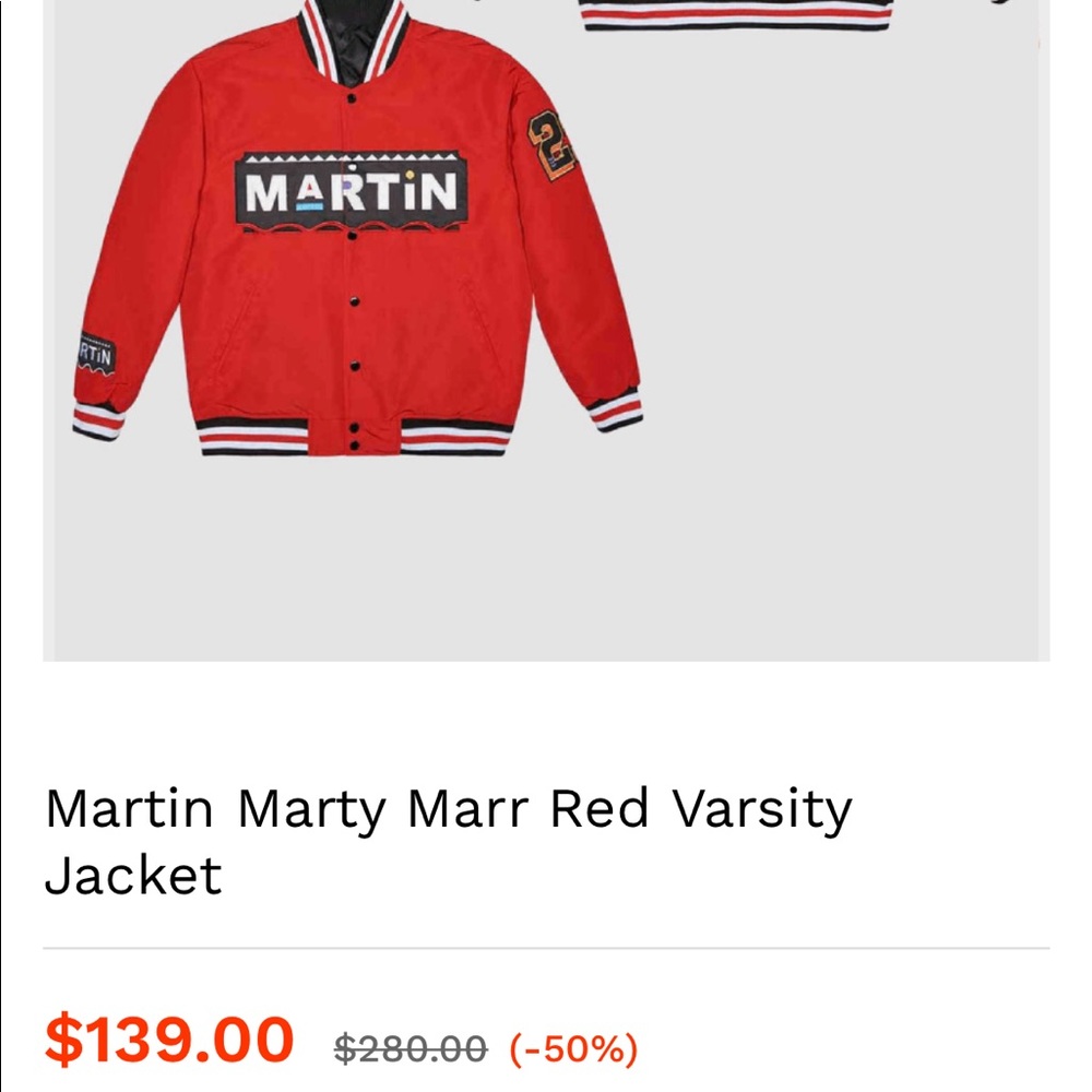 Martin Marty Marr Red Varsity Jacket - Gem